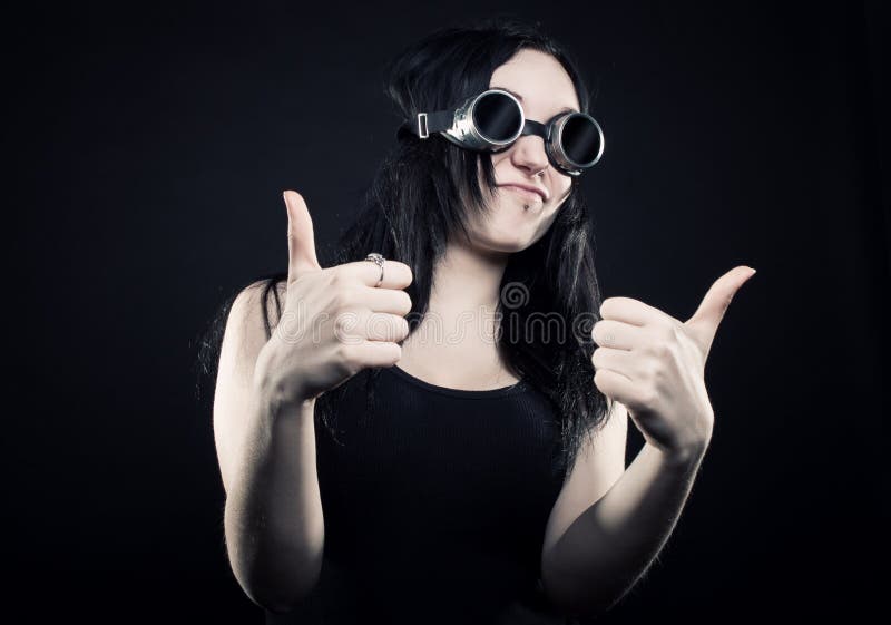 Yeah, baby! stock image. Image of chick, rocker, grunge - 22050219