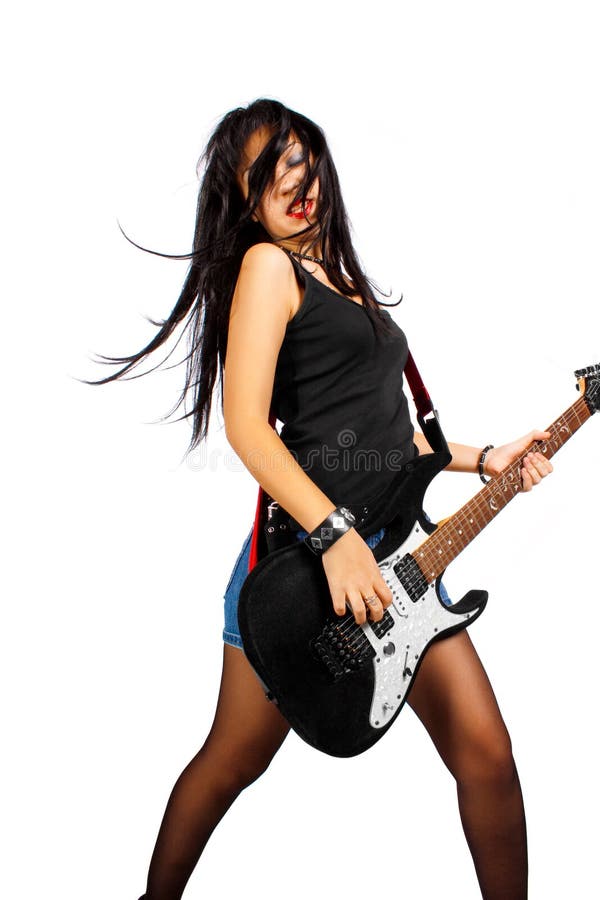 Yeah, baby! stock image. Image of chick, rocker, grunge - 22050219