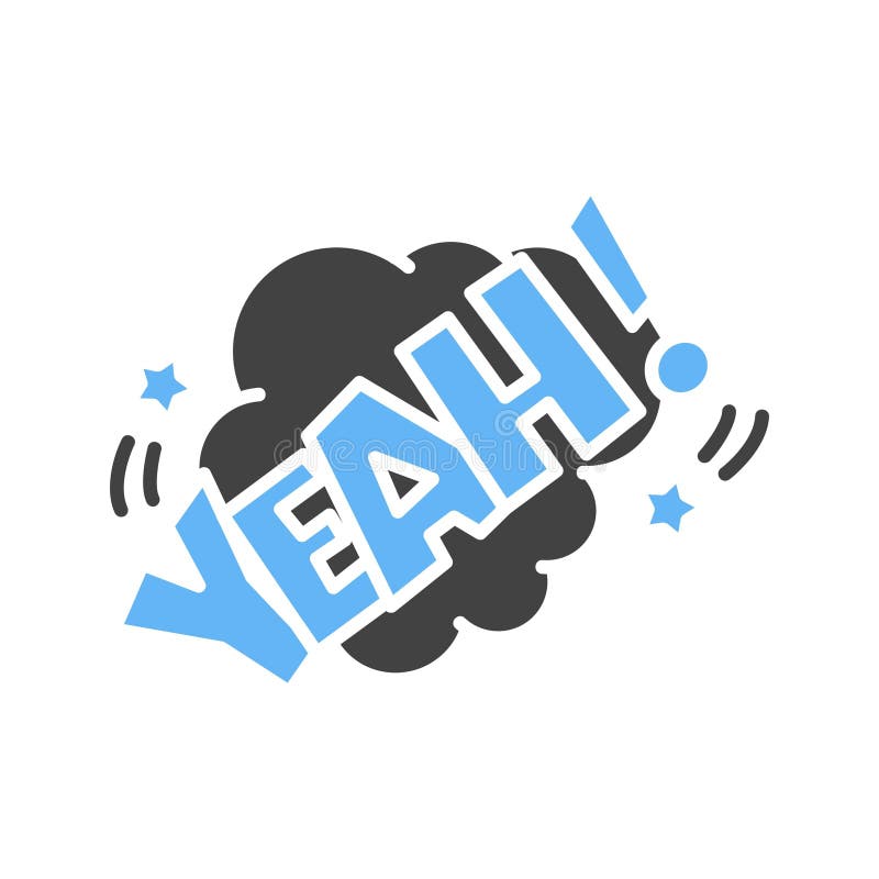 Yeah Bubble Icon Image. stock vector. Illustration of icon - 290225718