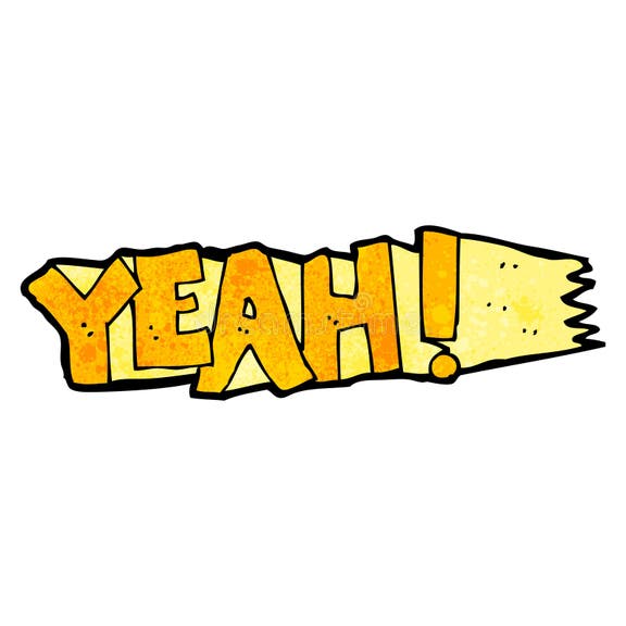 Yeah! cartoon symbol stock illustration. Illustration of character ...