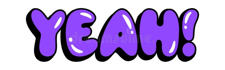 Yeah Comic Font Letters stock vector. Illustration of design - 274271336