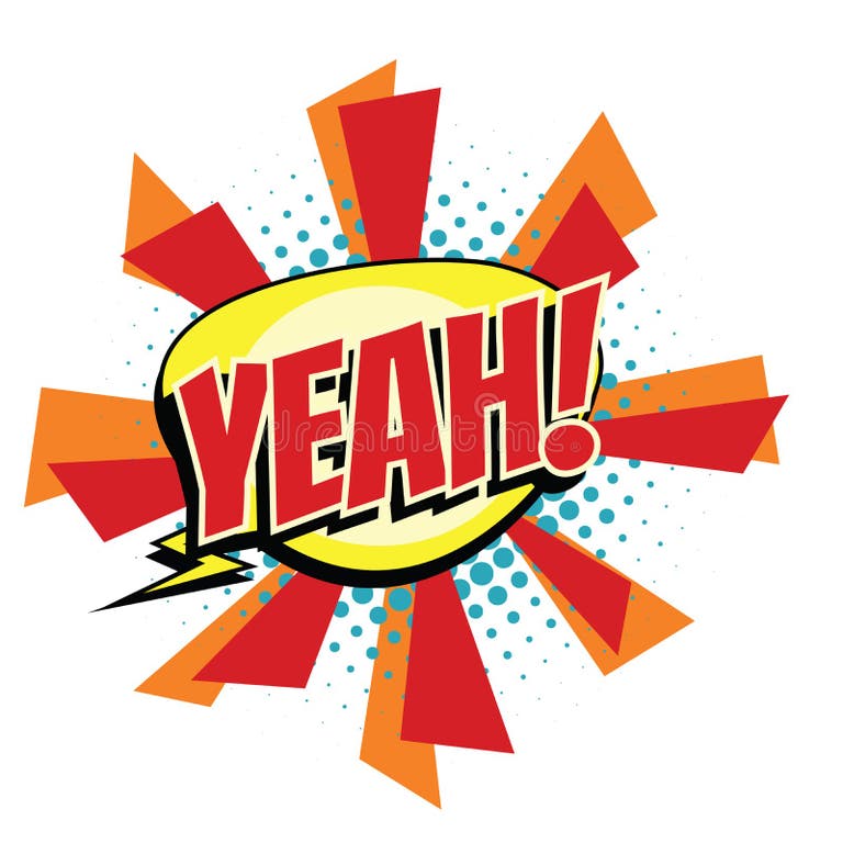 Yeah comic word stock vector. Illustration of letter - 95721891