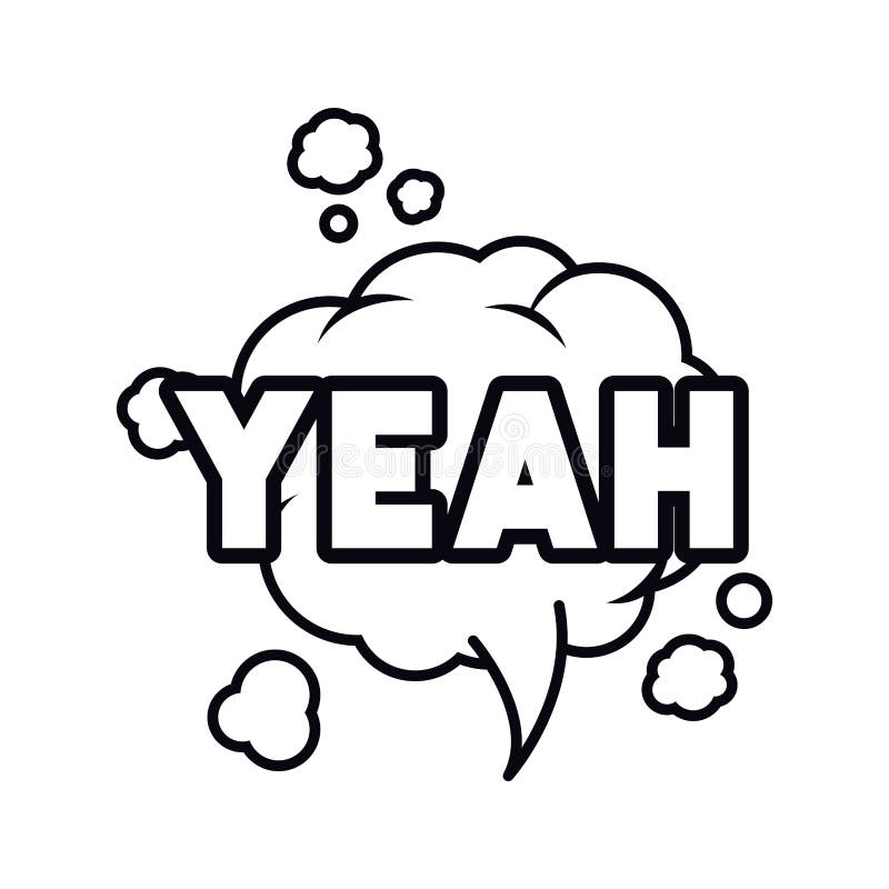 Yeah! Comic Speech Bubble. Vector Eps 10. Stock Vector - Illustration ...