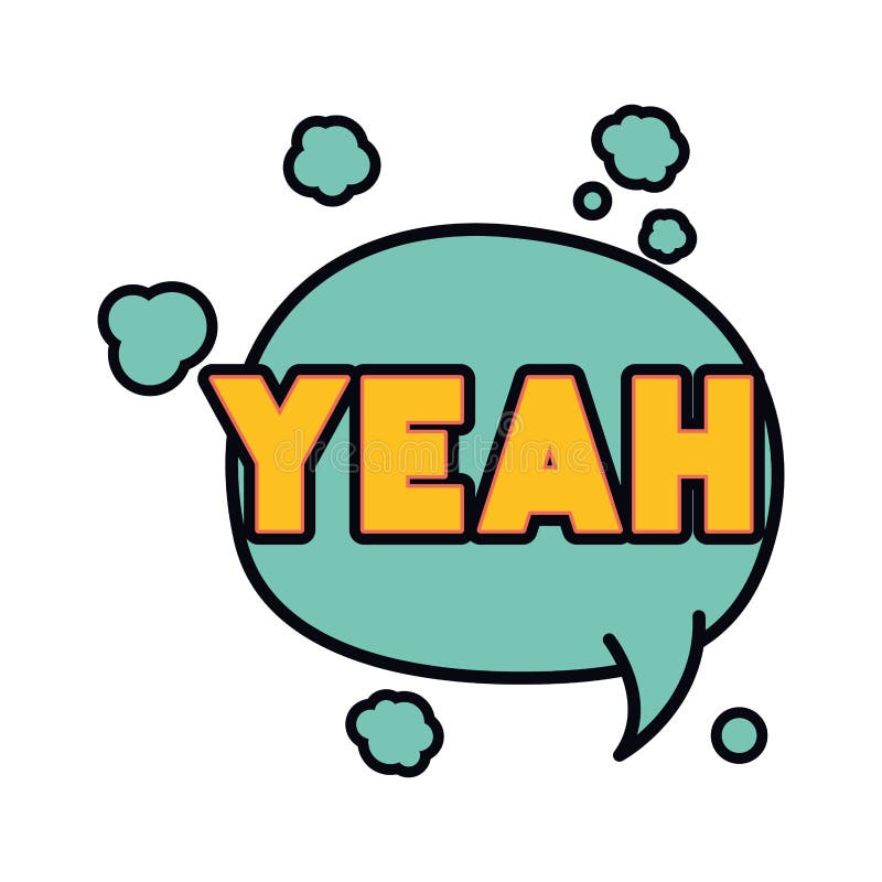 OH YEAH! Comic Speech Bubble. Vector Eps 10 Stock Vector - Illustration ...