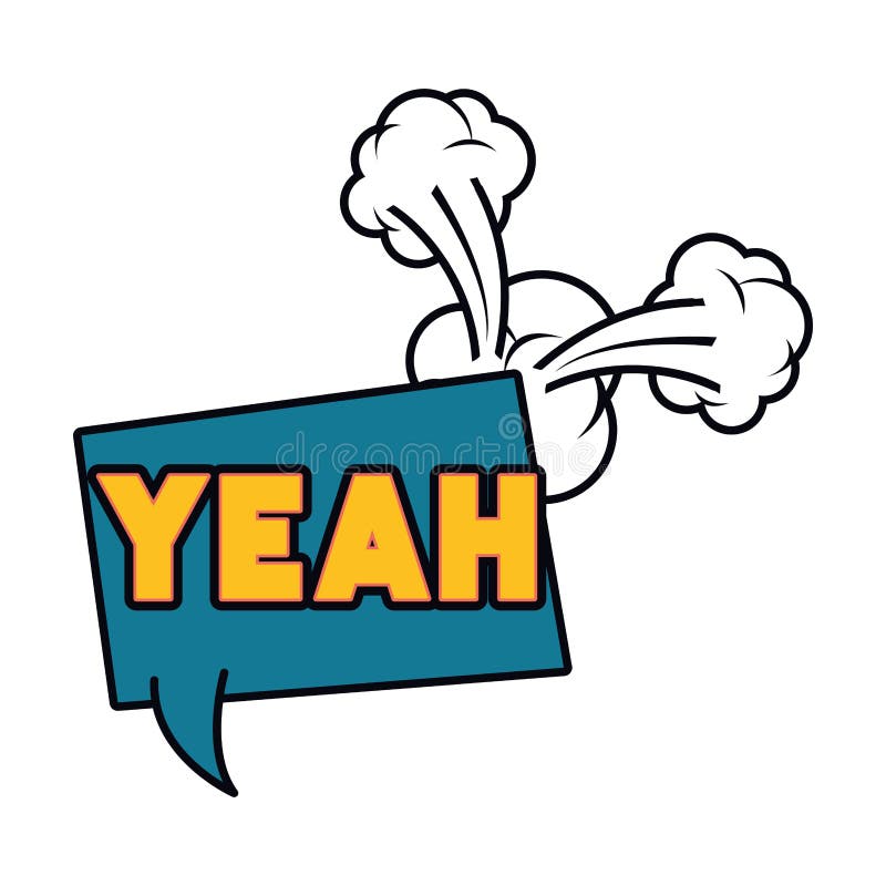 Yeah! Comic Speech Bubble. Vector Eps 10. Stock Vector - Illustration ...