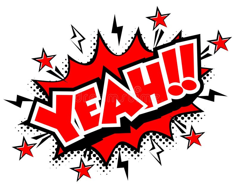 Yeah editable text comic stock vector. Illustration of speech - 305198830