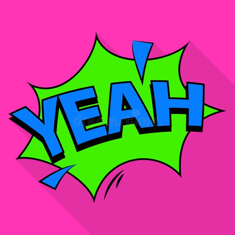 Mix Icon For Yeah, Yes And Bubble Stock Illustration - Illustration of ...