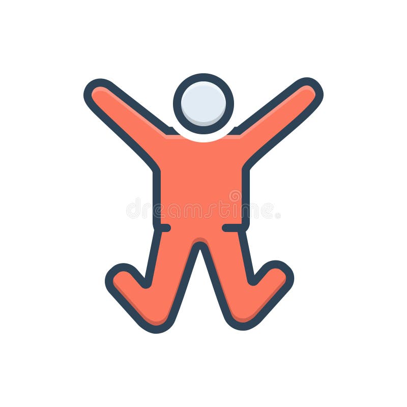 Color Illustration Icon for Yeah, Yes and Happy Stock Illustration ...