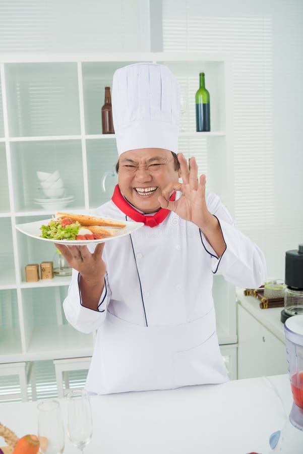 Yeah, it s delicious! stock image. Image of cooking, garnish - 32194473