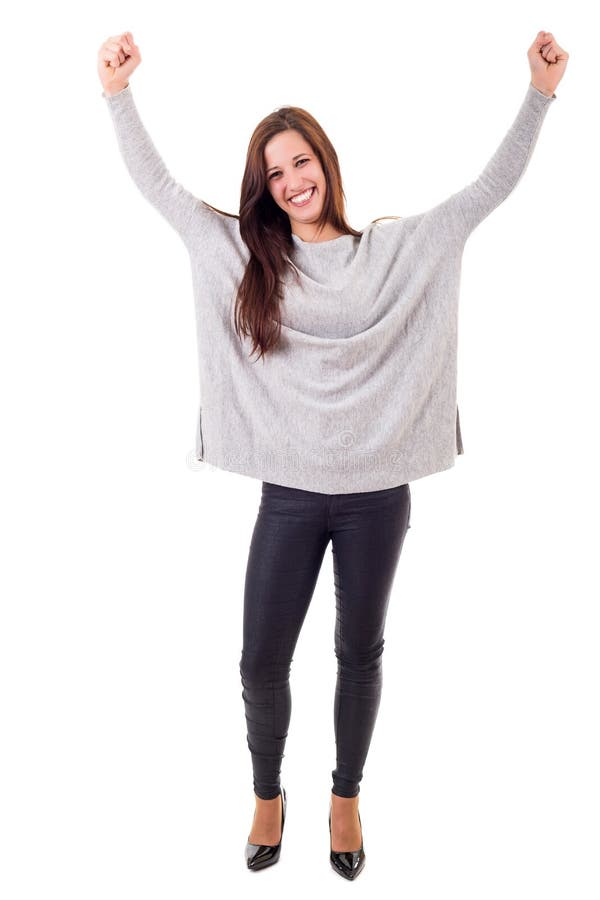 Yeah! Sooo happy! stock image. Image of peace, freedom - 73775703