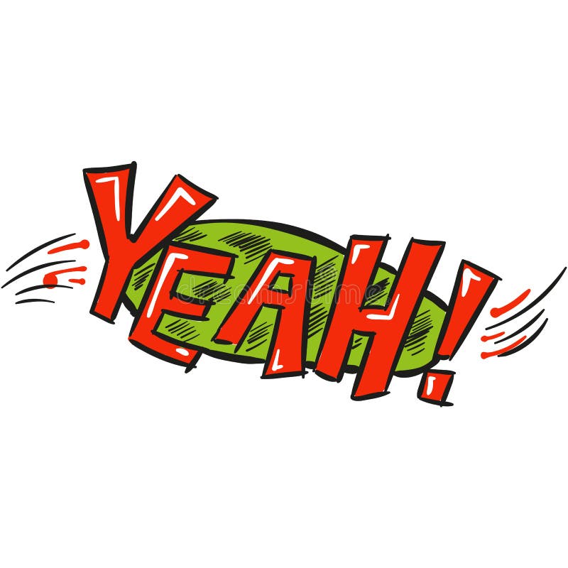 Yeah Speech Bubble Comic Text Cartoon Vector Stock Vector ...