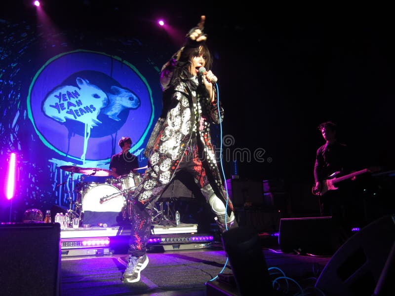 Yeah Yeah Yeahs in Concert at the Kings Theatre in New York Editorial ...
