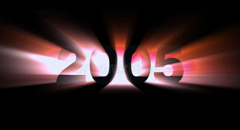 New year 2005 in gold (3D) stock illustration. Illustration of freeze ...