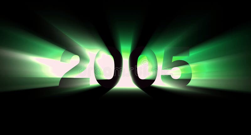 New year 2005 in gold (3D) stock illustration. Illustration of freeze ...