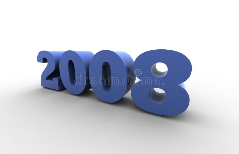 New Year 2008 stock photo. Image of beginning, number - 2747668