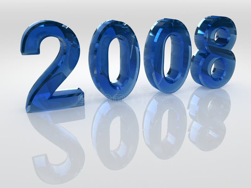 Year 2008 stock illustration. Illustration of 2008, render - 3646749