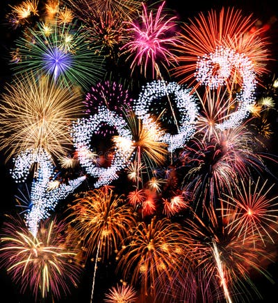 Year 2009 Fireworks stock photo. Image of event, night - 7290920