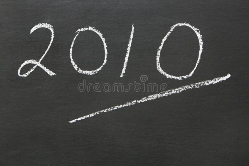 Year 2010 stock photo. Image of year, blackboard, slate - 10945092