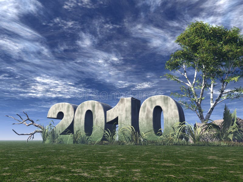 Year 2010 stock illustration. Illustration of stone, meadow - 8947905