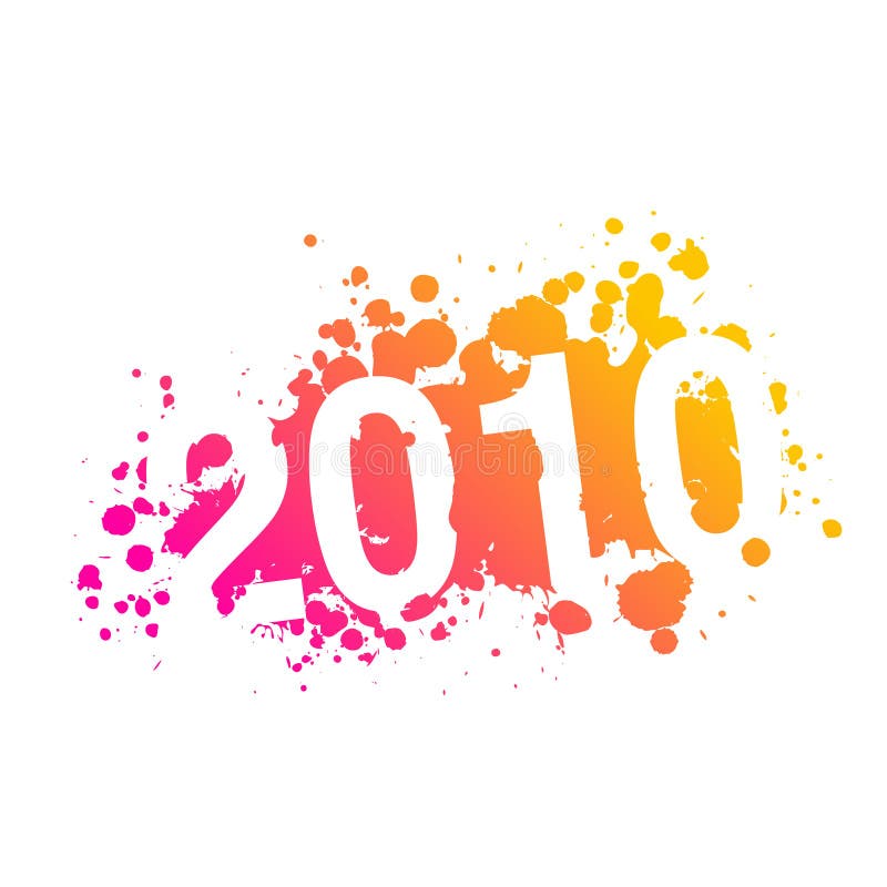 Year 2010 Illustration - Vector Stock Vector - Illustration of orange ...