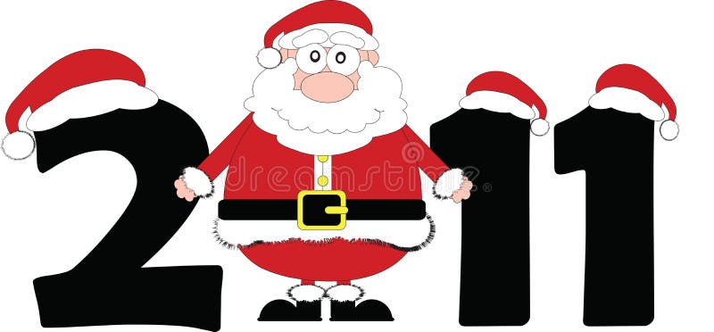 Year 2011 stock illustration. Illustration of claus, december - 21495792