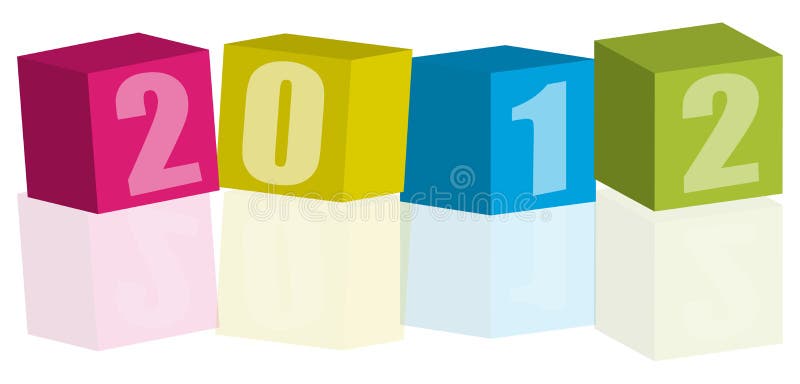 Year 2012 stock vector. Illustration of decoration, time - 19965012