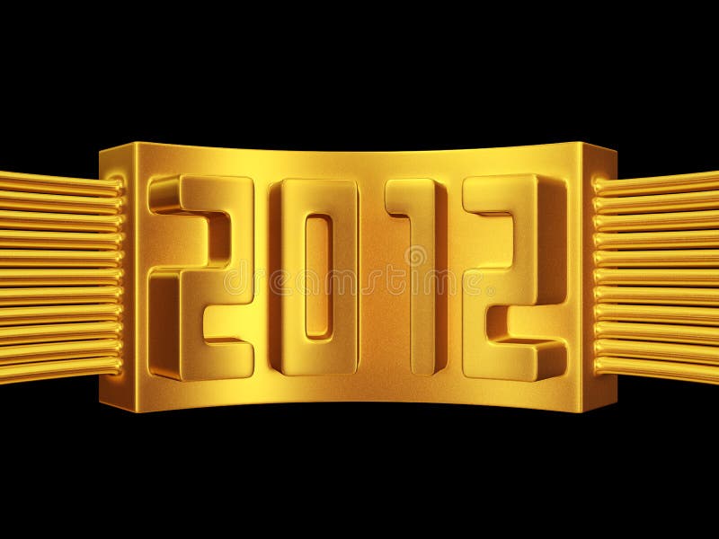 Year 2012 Gold Label Isolated Stock Illustrations – 5 Year 2012 Gold ...