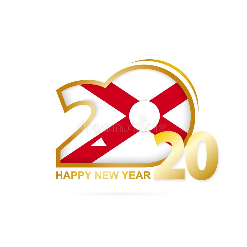 Year 2020 with Alabama Flag Pattern. Happy New Year Design Stock Vector ...