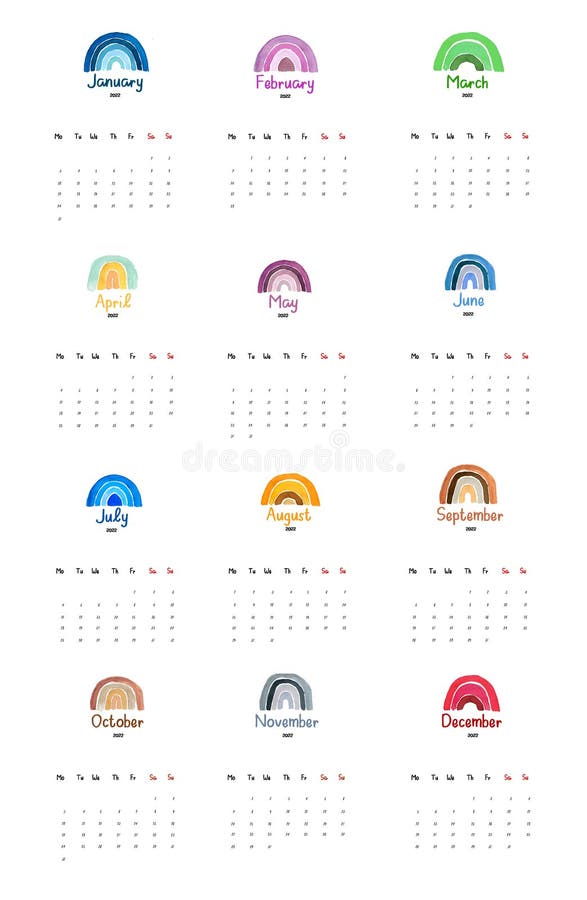 2022 Printable Calendar All Months