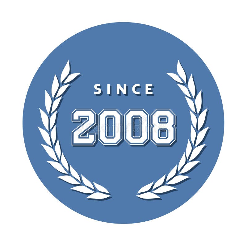 Since 2008 Year Anniversary Celebration Stock Vector - Illustration of ...