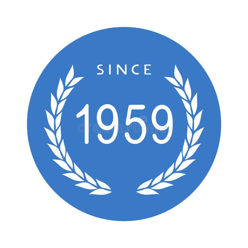 Since 1959 Year Anniversary Celebration Stock Vector - Illustration of ...