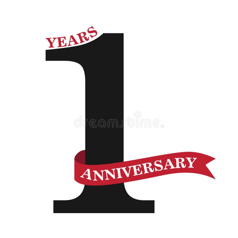 1 Year Anniversary Celebration. . Anniversary Icon or Label. One Year ...