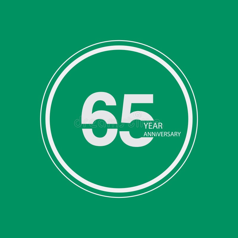 65 Year Anniversary Celebration Logo. 65th Design Template. Vector and ...