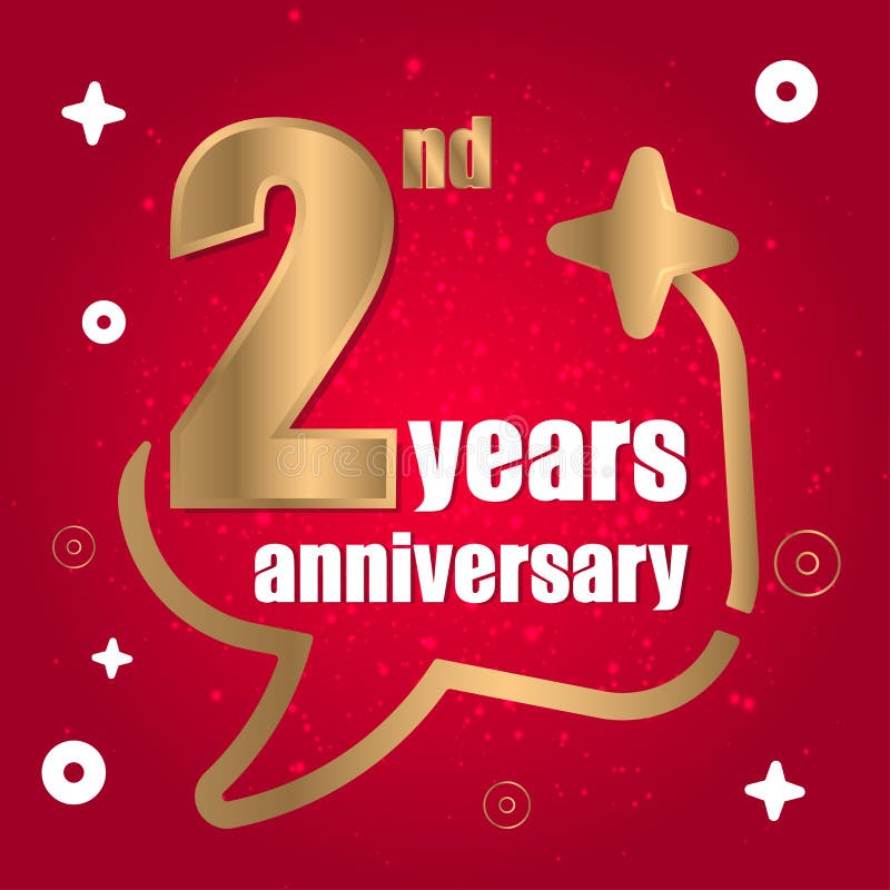 2 Year Anniversary Celebration, Vector Design for Celebrations ...
