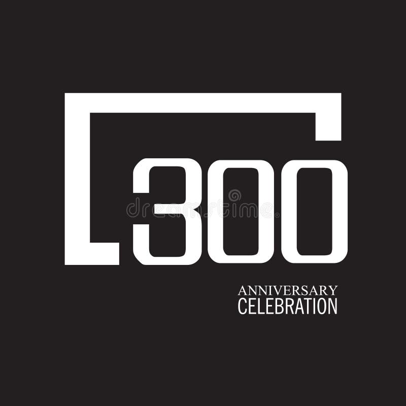 300 YEAR ANNIVERSARY CELEBRATION VECTOR DESIGN TEMPLATE ILLUSTRATION ...