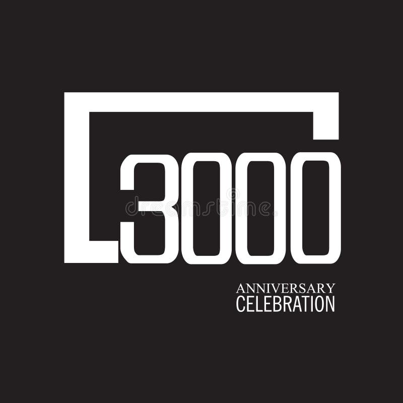 3000 Year Anniversary Celebration Vector Design Template Illustration ...
