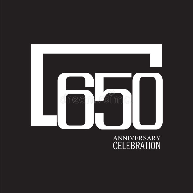 650 YEAR ANNIVERSARY CELEBRATION VECTOR DESIGN TEMPLATE ILLUSTRATION ...