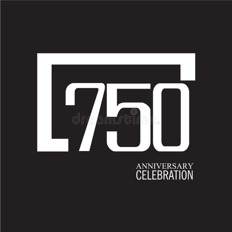 750 Year Anniversary Celebration Vector Design Template Illustration ...