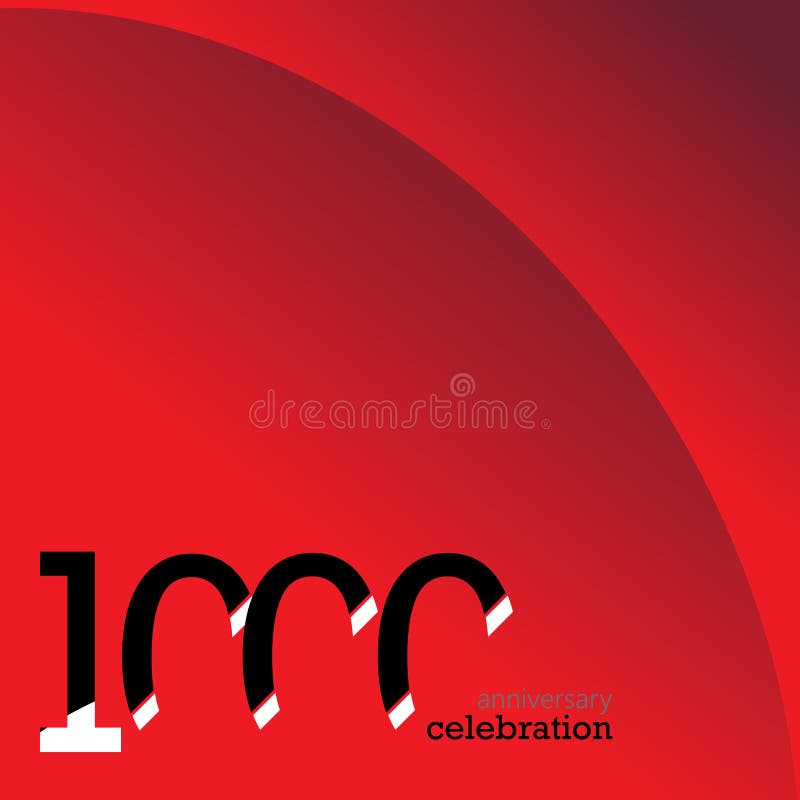 1000 Year Anniversary Celebration Vector Design Template Illustration ...