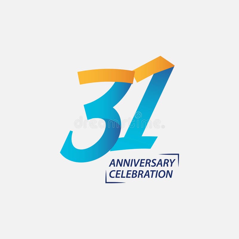 31 Year Anniversary Celebration Vector Template Design Illustration ...