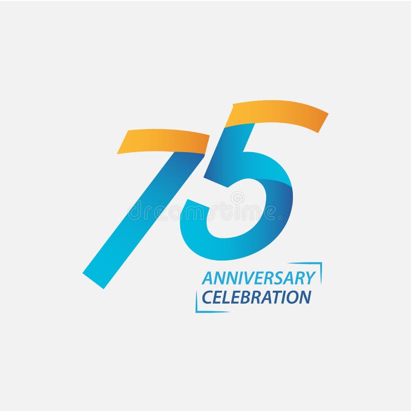 75 Year Anniversary Celebration Vector Template Design Illustration ...