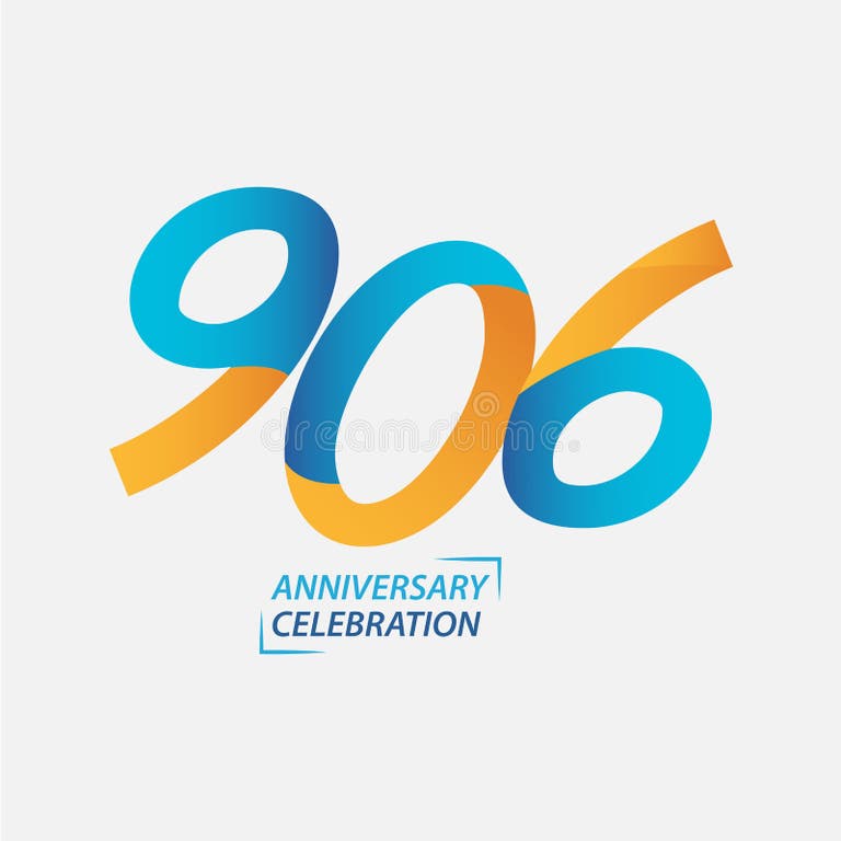 906 Year Anniversary Celebration Vector Template Design Illustration ...