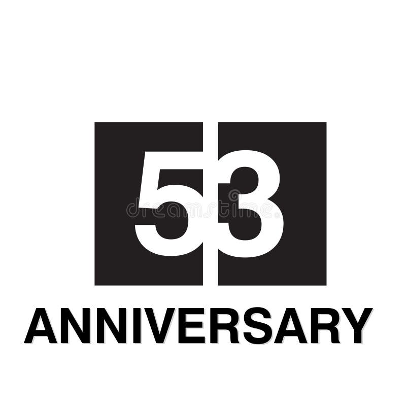 53 Year Anniversary Celebration Vector Template Design Illustration ...