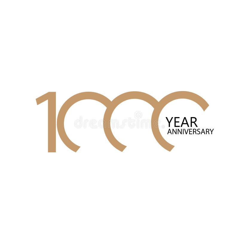 1000 Year Anniversary Celebration Vector Template Design Illustration ...