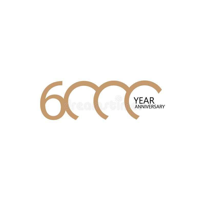 6000 Year Anniversary Celebration Vector Template Design Illustration ...