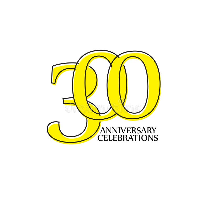 300 Year Anniversary CELEBRATIONS Vector Template Design Illustration ...