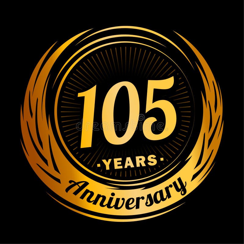 105 Year Anniversary. Elegant Anniversary Design. 105th Logo. Stock ... 105 Year Anniversary. Elegant Anniversary Design. 105th Logo. Stock ...