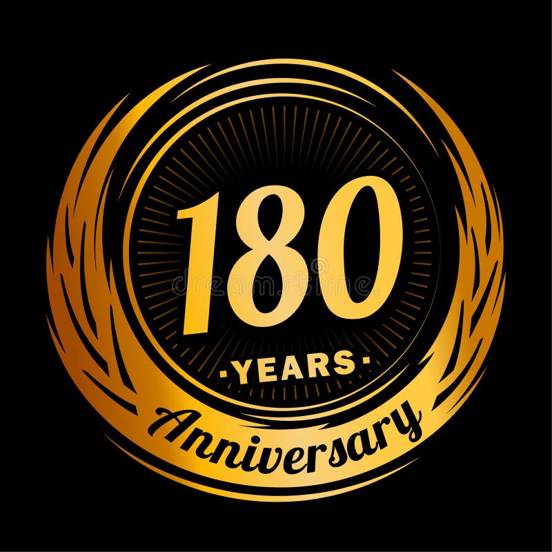180 Year Anniversary. Elegant Anniversary Design. 180th Logo. Stock ...