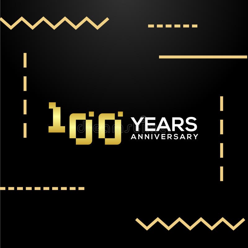 100 Year Anniversary Gold Number Vector Design Stock Vector ...