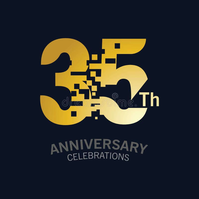 35 Year Anniversary Logo Template. Design Vector Template for ...